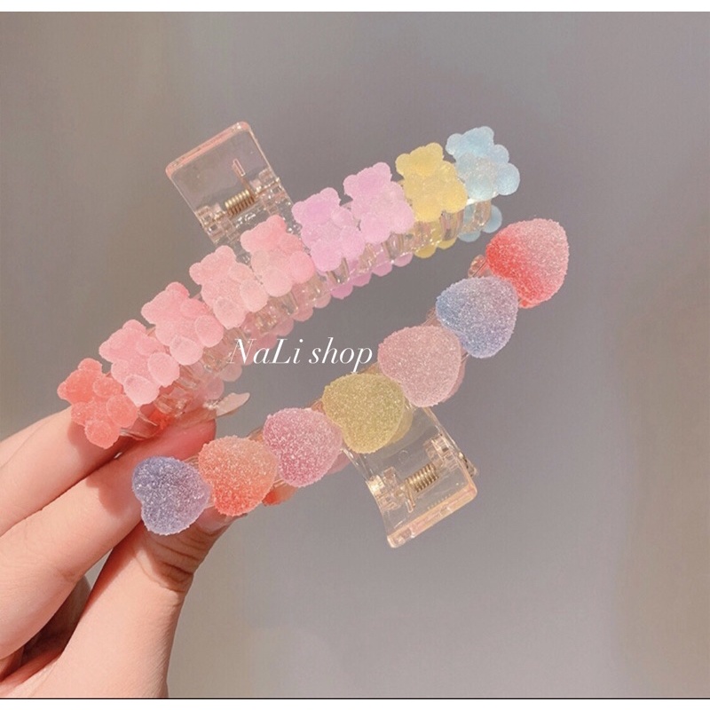 Mua KẸP TÓC CÀNG CUA HÀN QUỐC KẸO DẺO PASTEL GUMMY BEAR / TRÁI TIM giá ...
