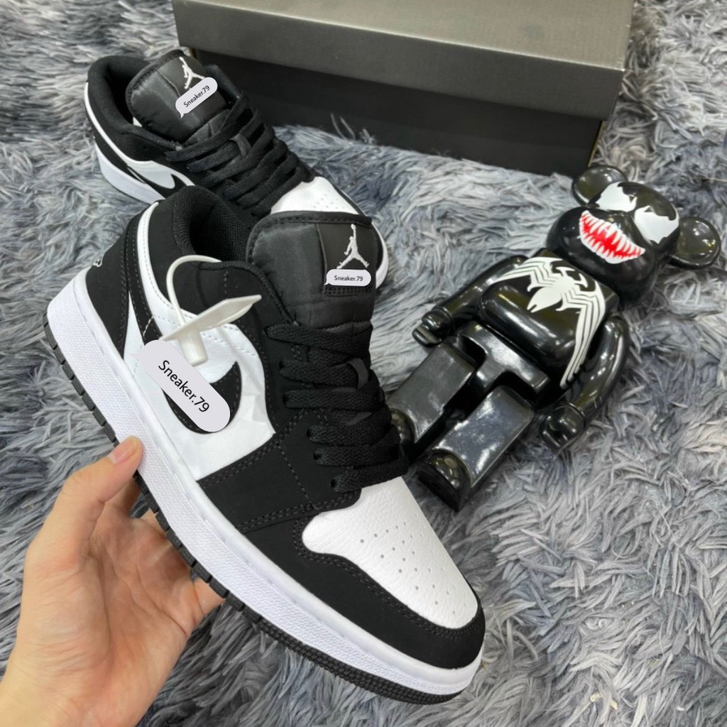 Giày Sneaker thể thao Nam Nữ JD Panda 2 màu đen trắng da lộn, Xu hướng ...