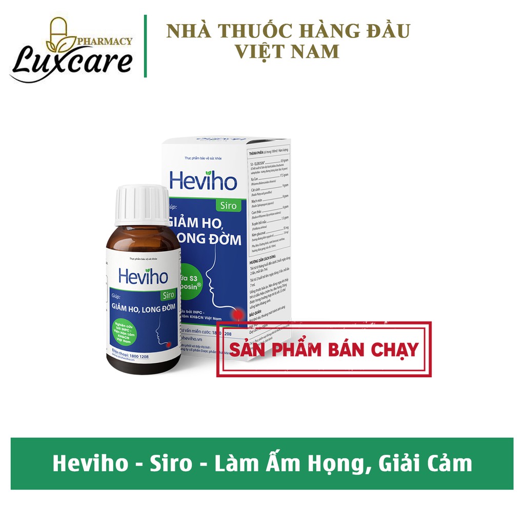 Siro Heviho - Chính Hãng Việt Nam Chai 100ml - Giúp Giảm Ho, Đau Rát ...