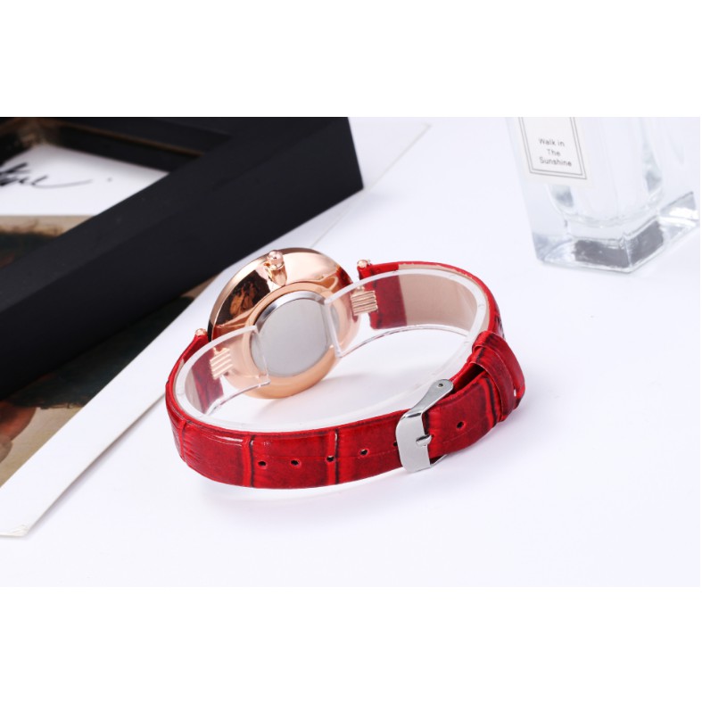 [CỰC ĐẸP] ĐỒNG HỒ NỮ DÂY DA SHDHD MẶT ĐÁ ĐÍNH NGỌC PHONG CÁCH HÀN QUỐC ...