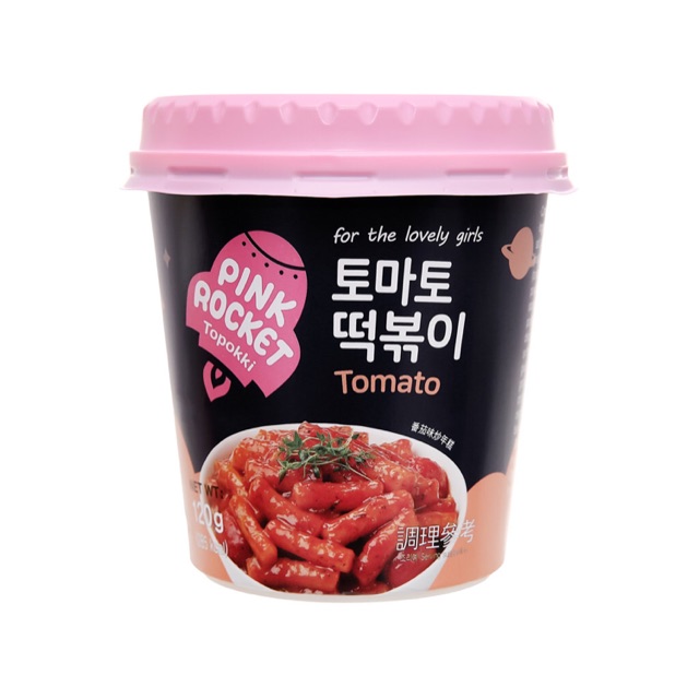 Bánh gạo Pink Rocket Topokki vị cà chua ly 120g | Shopee Việt Nam