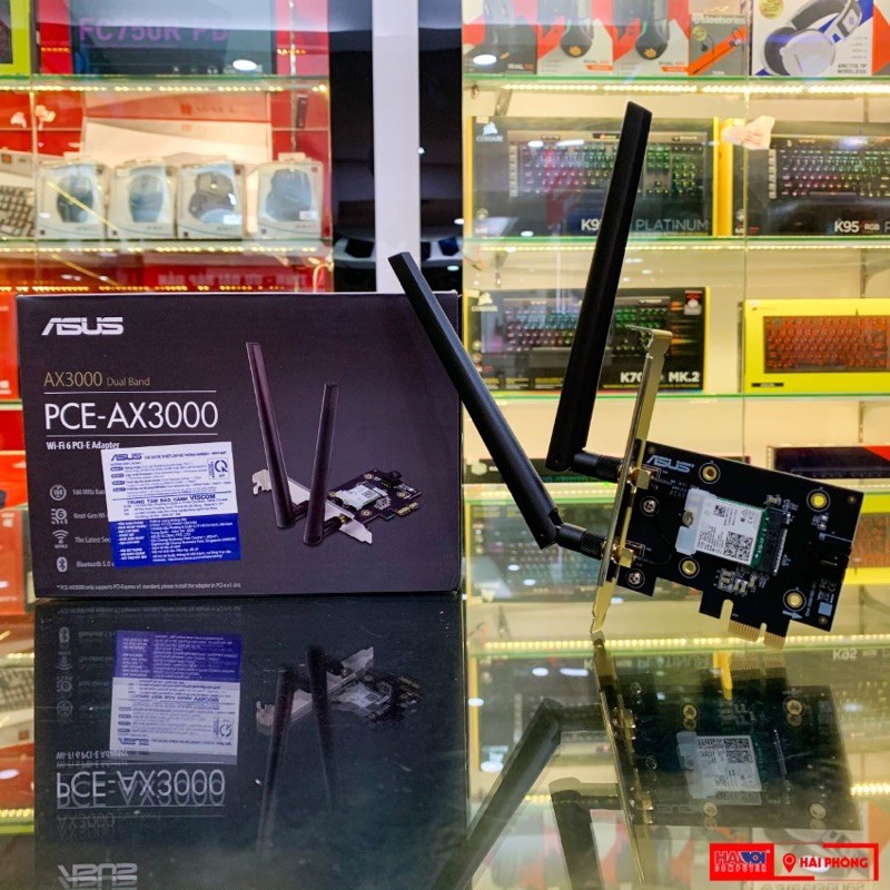 Mua Card mạng WiFi 6 Asus PCE-AX3000 chuẩn AX3000 giá rẻ nhất | TecKi.Vn