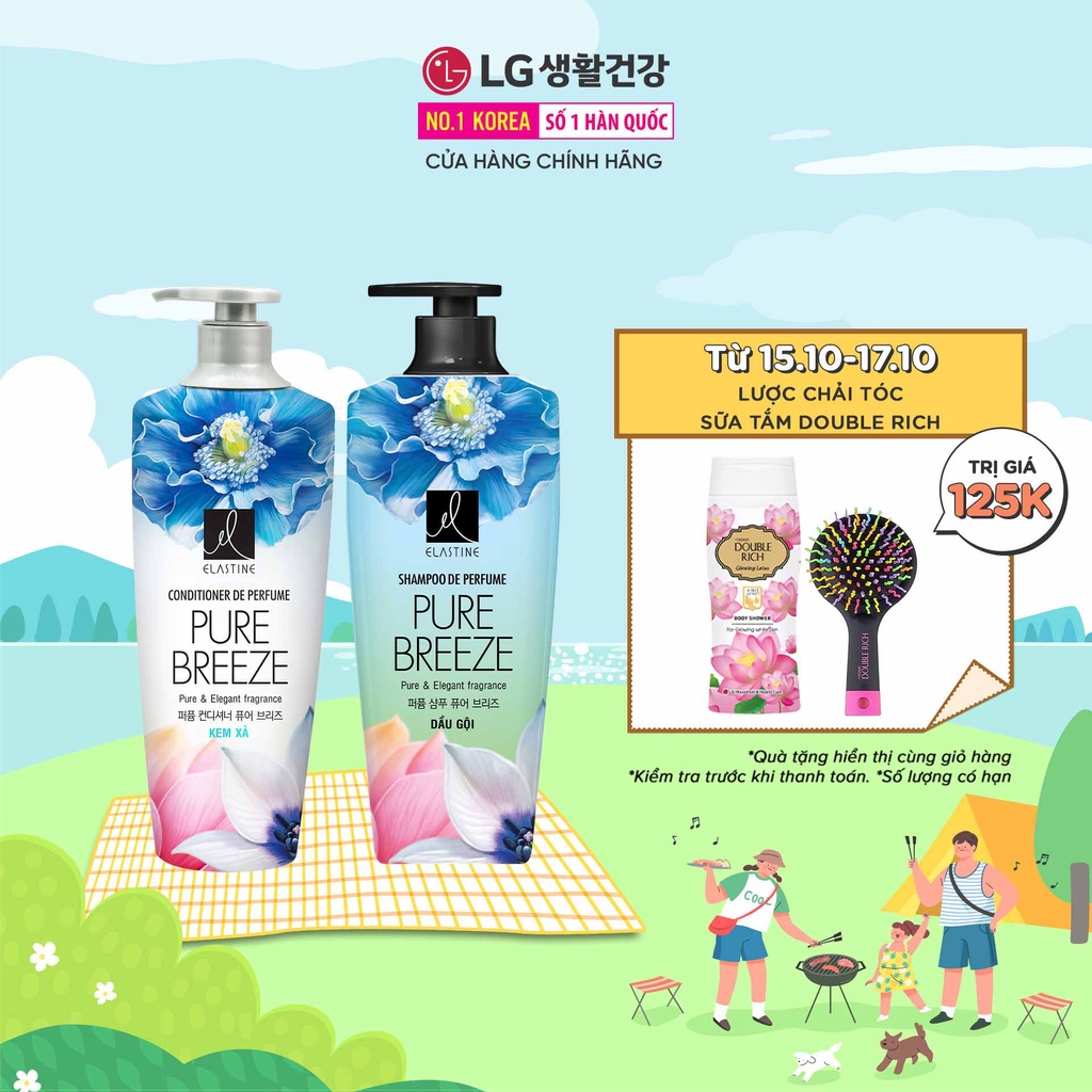 Mua Bộ đôi Dầu gội xả Elastine De Perfume hương nước hoa Pure Breeze ...