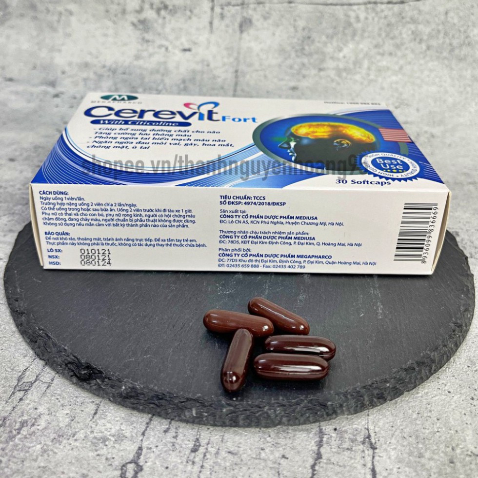 Thực phẩm chức năng tăng tuần hoàn não CEREVIT FORT [CHÍNH HÃNG] [HÀNG ...