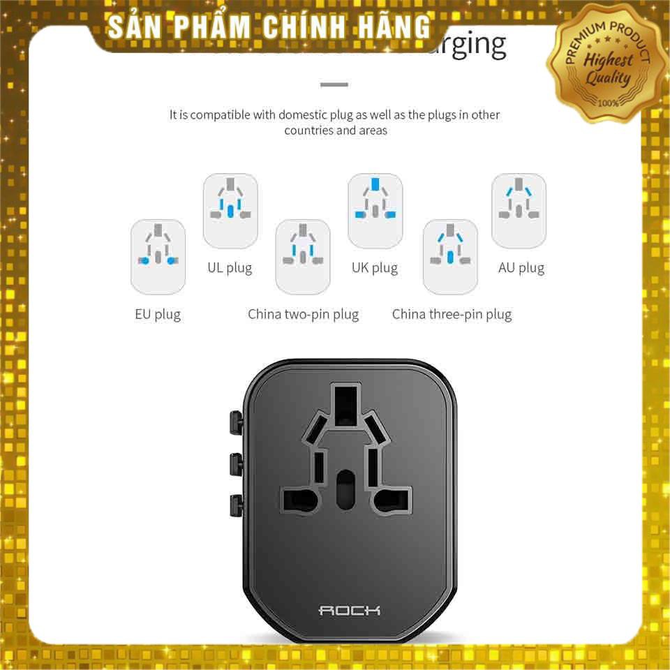 Mua Adapter cóc củ sạc nhanh du lịch 3.4A đa năng hiệu Rock ...