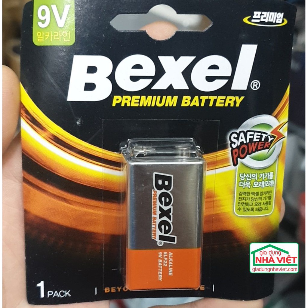 Pin vuông 9V 6F22 Bexel Alkaline Premium Battery Hàn Quốc | Shopee Việt Nam