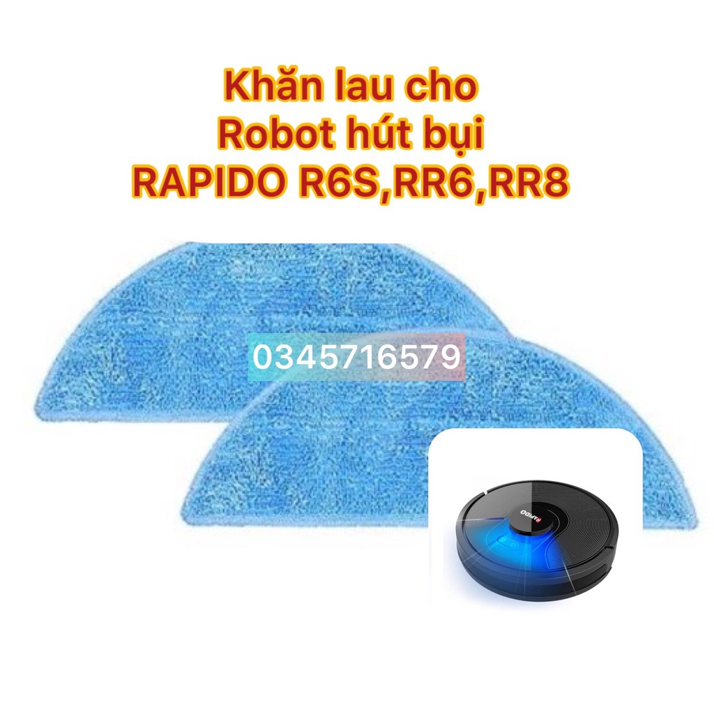 KHĂN LAU NHÀ THAY THẾ DÀNH CHO CÁC DÒNG ROBOT HÚT BỤI RAPIDO RR6 / RR8/R6S | Shopee Việt Nam