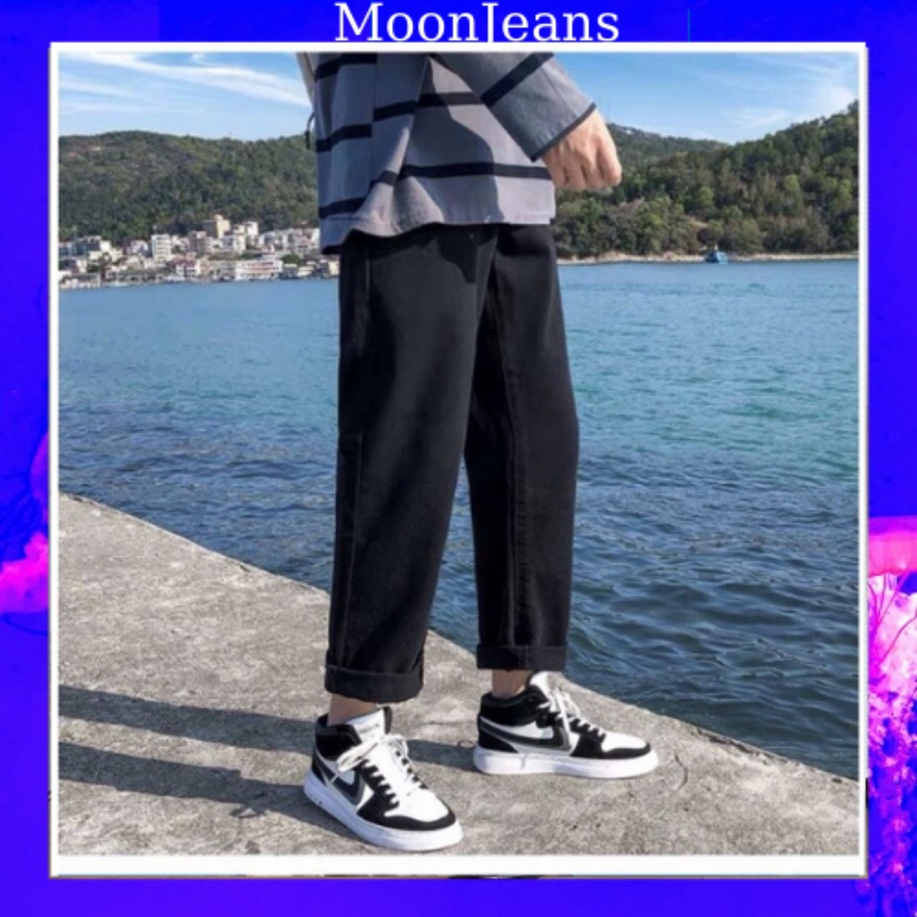 Mua Quần vải jean bò baggy nam quần jean bò baggy nam đen Hottrend 2022 ...