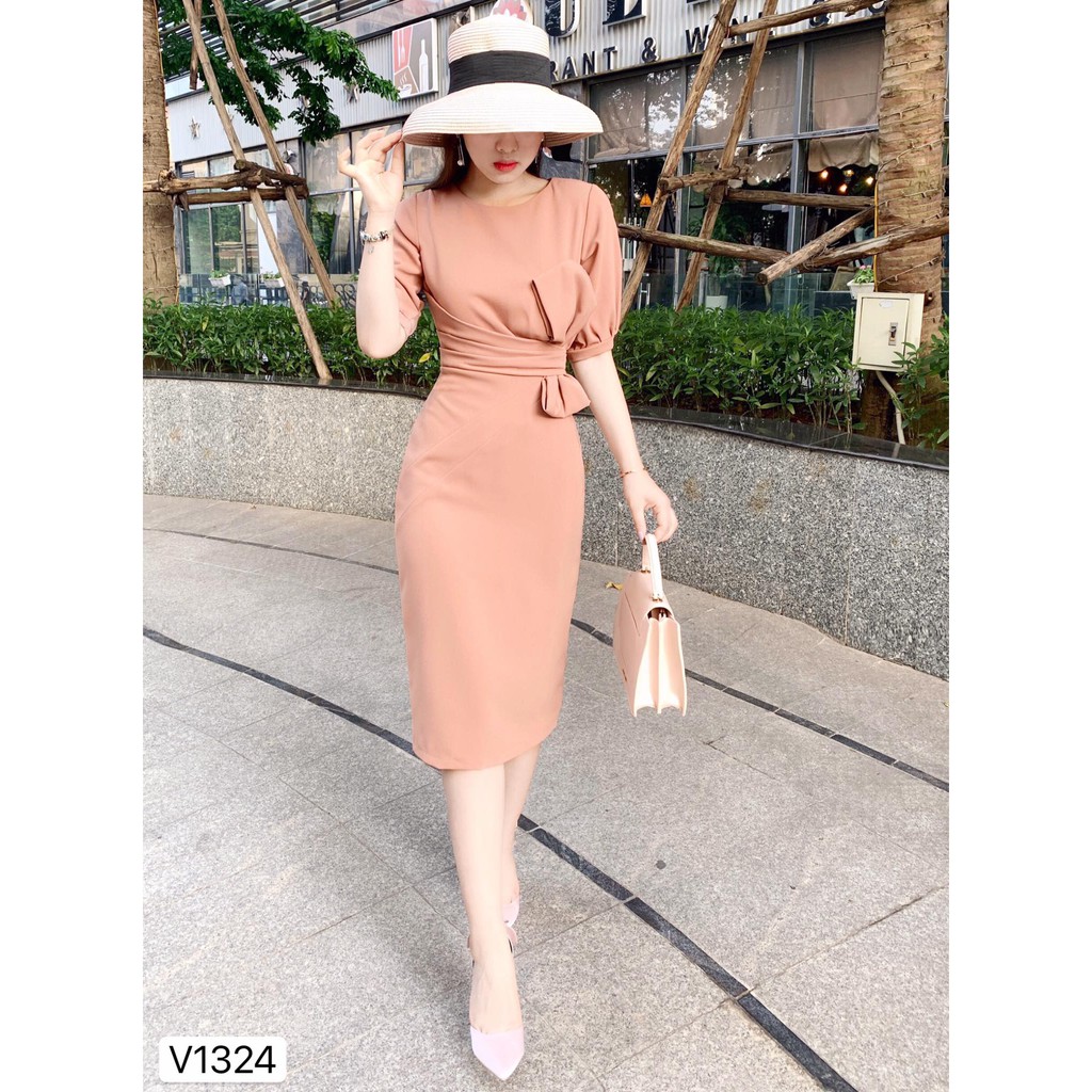 Đầm be dáng ôm thiết kế eo độc đáo tạo điểm nhấn V1324_ Vyor Design ...
