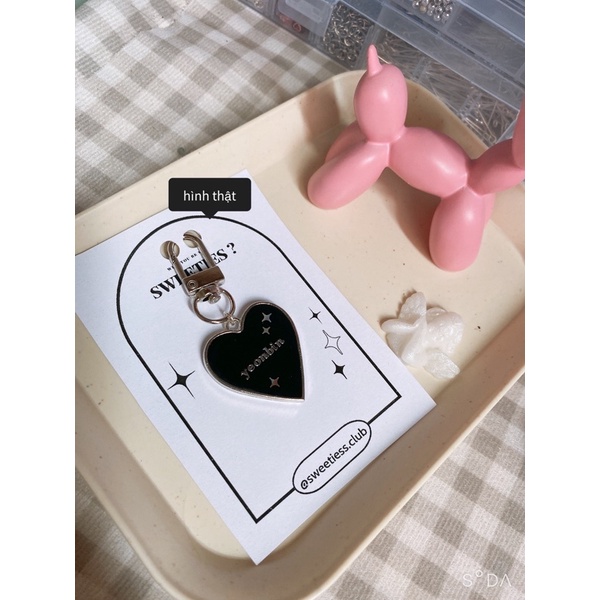 Mua Móc khoá trái tim resin custom tên theo yêu cầu ( KHÔNG GHI DẤU VÀ ...