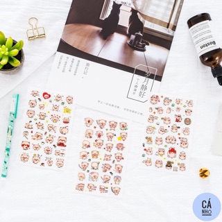 Set 6 sticker heo cute | Shopee Việt Nam