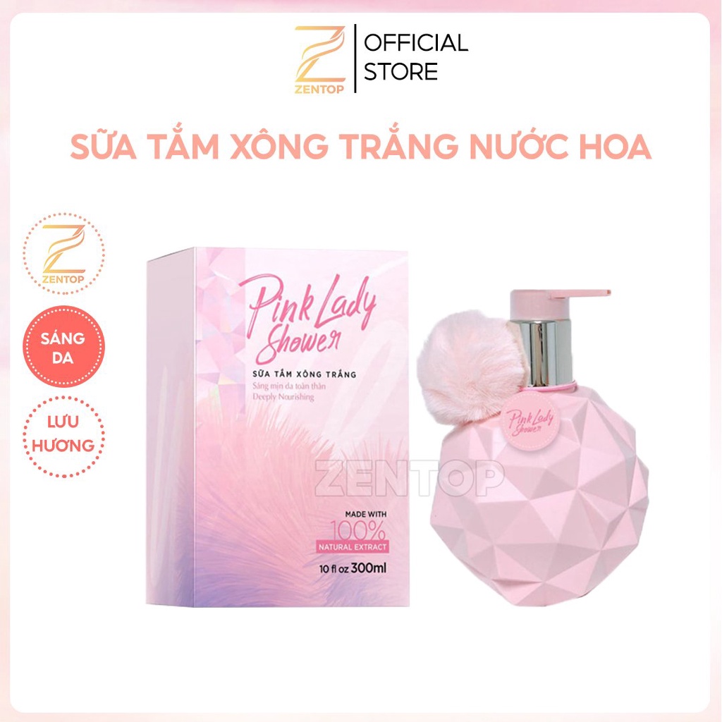 Sữa tắm xông trắng Pink Lady 300ml hương nước hoa lưu hương lâu Zentop ...