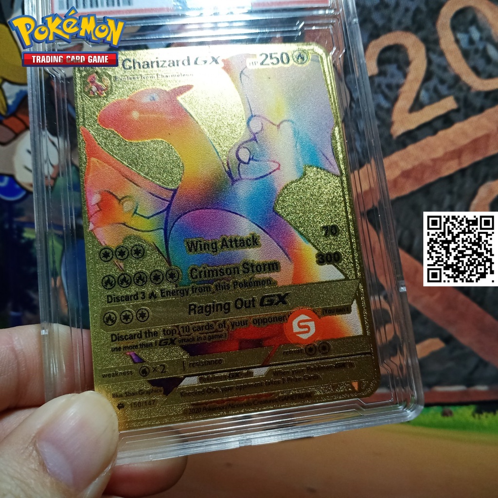 Mua Card Pokemon kim loại vàng Shiny Lizardon ngủ sắc tiến hóa cấp 3 ...