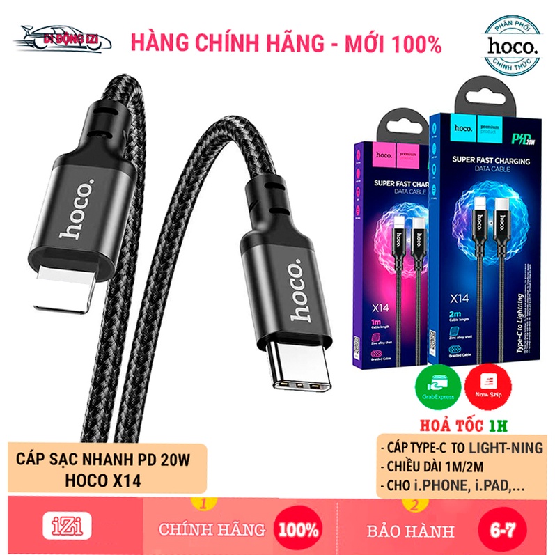 Mua Cáp Sạc Nhanh IPPD 20W Cho 8/8P/X/XsMax/11/12/13/Pro/ProMax - Dây Sạc Hoco X14 Đầu Type-C ...