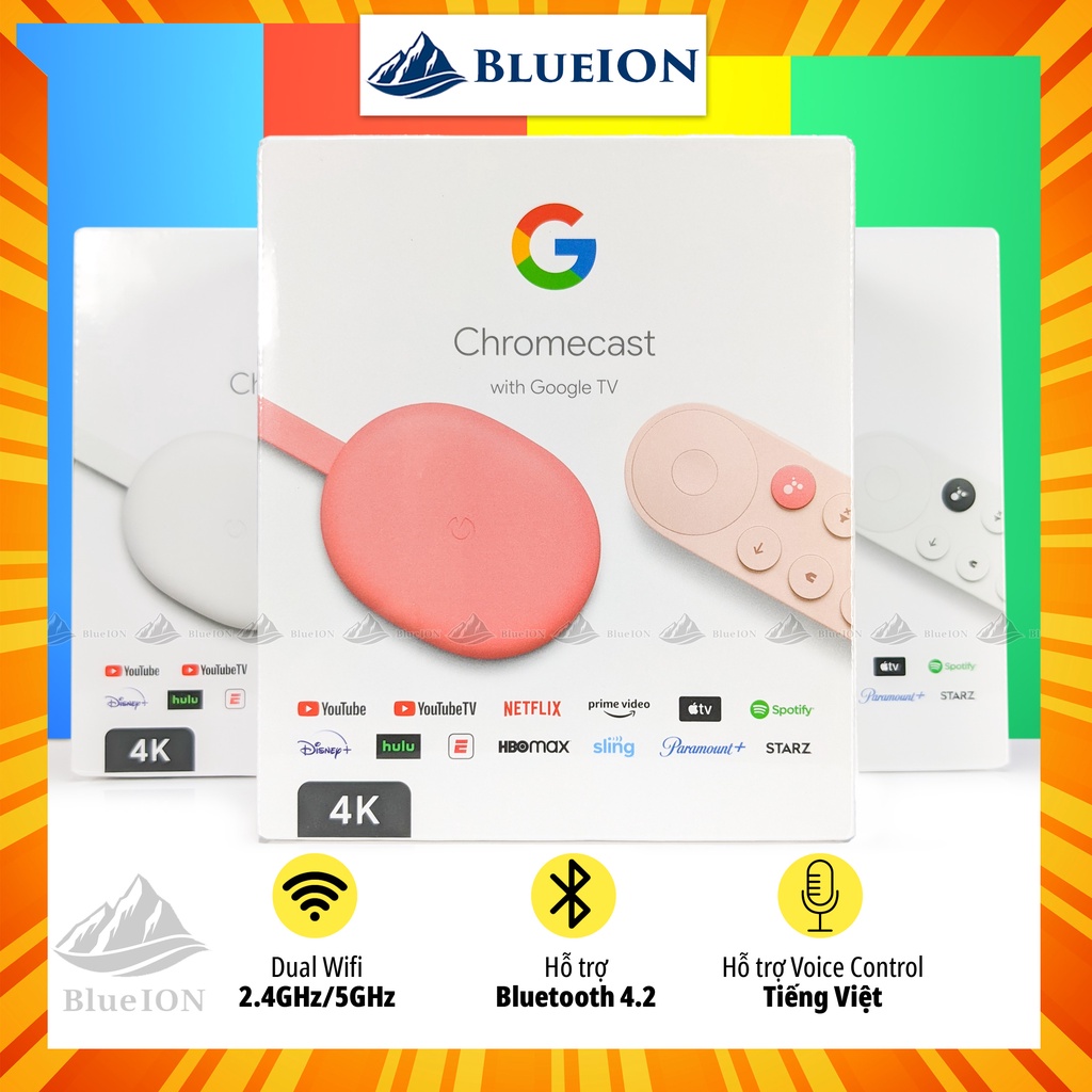 Google Chromecast with Google TV 4K Ultra HD-60fps-HDR - Full Box ...