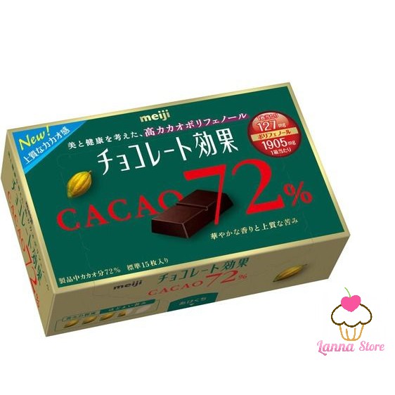 Socola đắng meiji 72% cacao vị trà xanh/ cam hộp 88g - Nhật Bản | Shopee Việt Nam