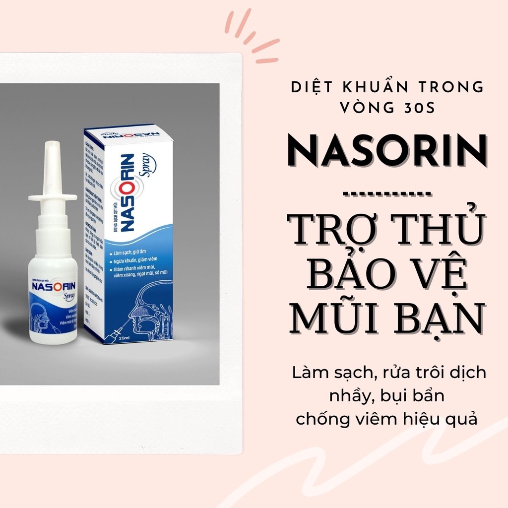 Mua XỊT MŨI NASORIN - Làm sạch khoang mũi ngừa vi khuẩn [ Chai 25ml ...
