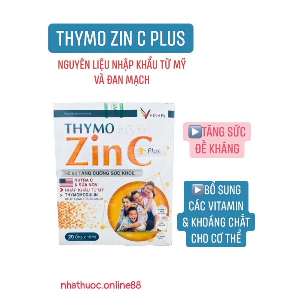 Thực phẩm bổ sung THYMO ZIN C cho bé,Giúp tăng sức đề kháng, Hấp thu ...