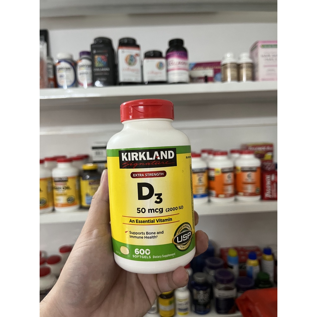 Vitamin D3 kirkland 50mcg 600viên của Mỹ (Cam kết hàng chuẩn) | Shopee ...