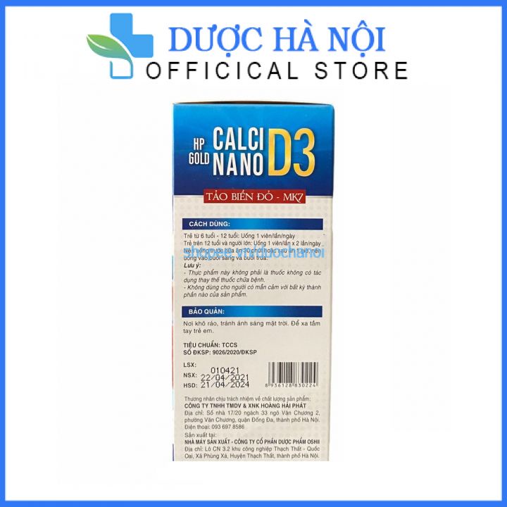 Mua Calci Nano D3 Tảo Biển Đỏ K2 Bổ sung canxi, chống còi xương ở trẻ em, loãng xương thoái hóa ...