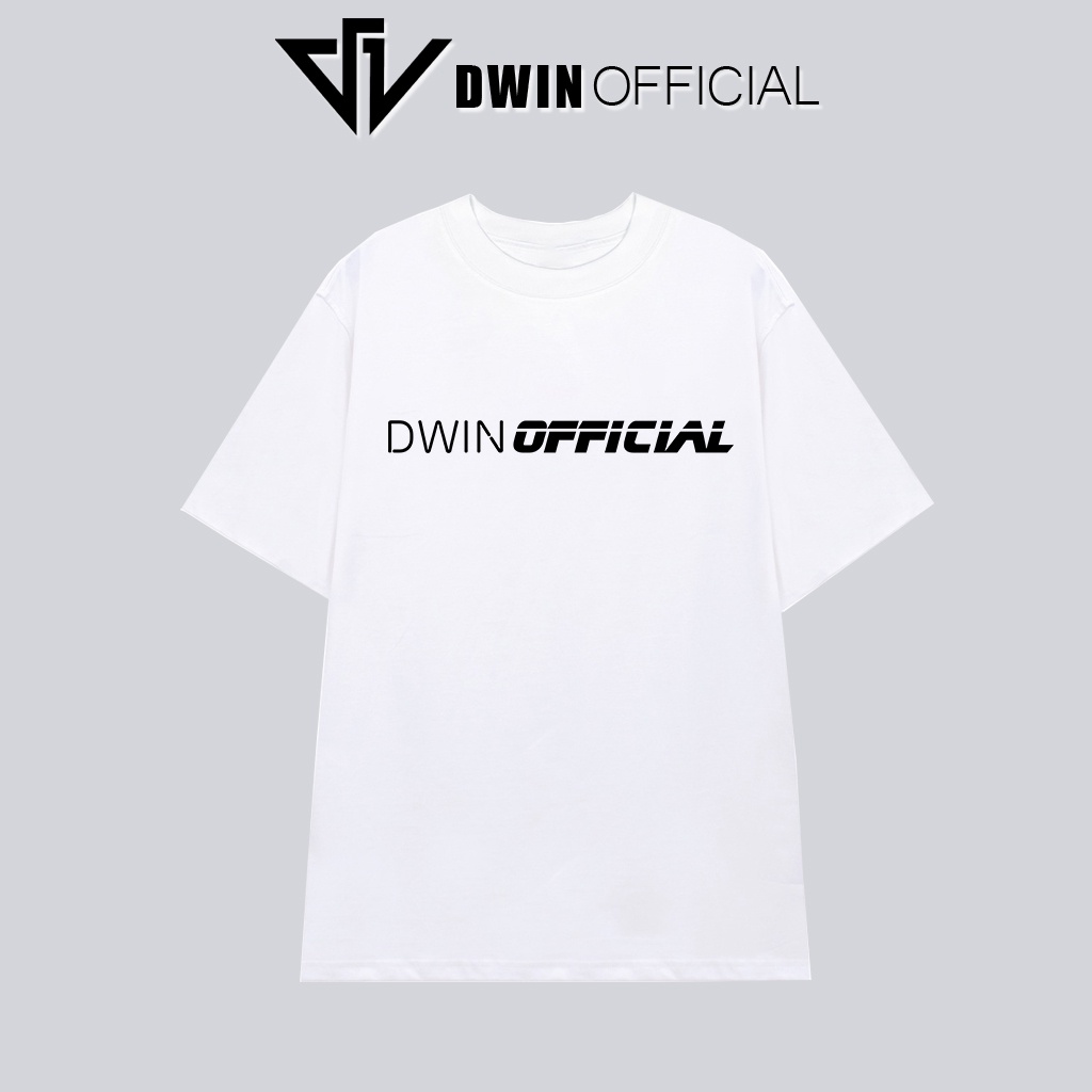 Áo thun tay lỡ local brand in logo Dwin Basic nhiều màu phông basic ...