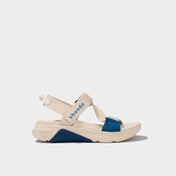 Giày Sandals Nam Nữ Shondo F7 Racing Be Phối Xanh Dương F7R2530 - MixASale