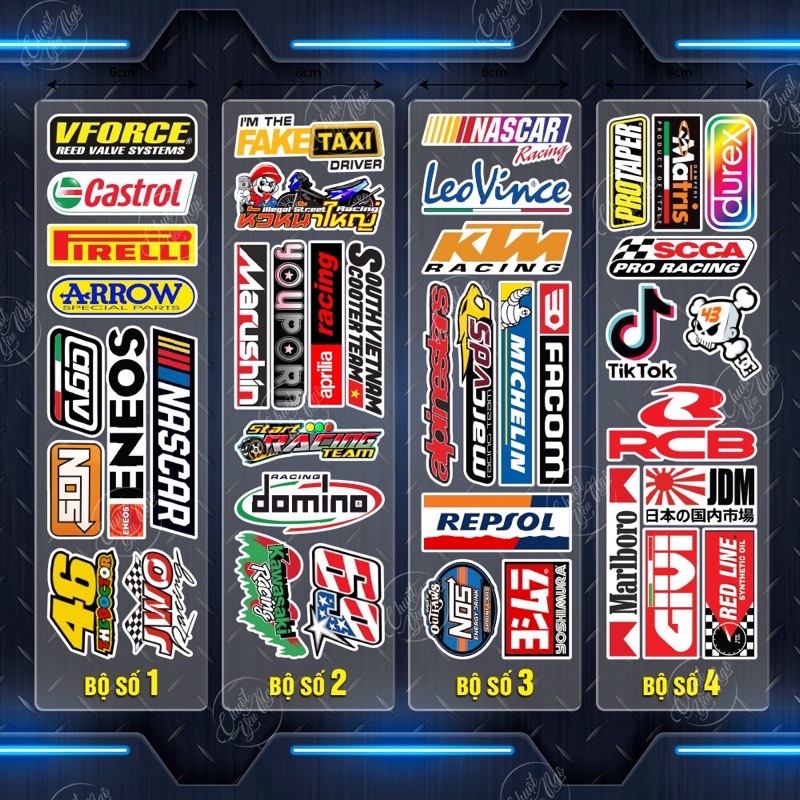Mua Combo 40 sticker không trùng hình dán decal tem xe South_Vietnam ...