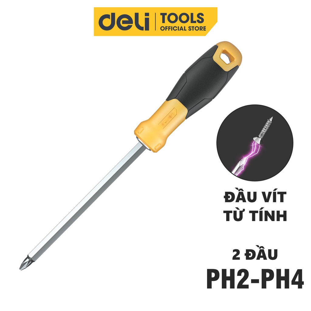 Tua Vít 2 Đầu Đa Năng Deli - Đầu Vít Từ Tính PH2 và PH4 - Chất Liệu ...