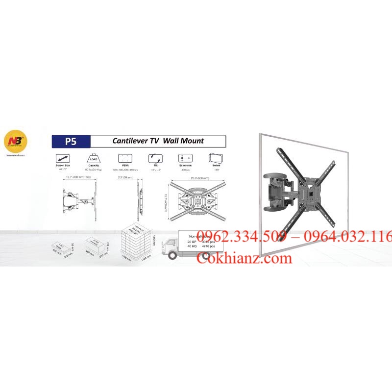 Mua Giá treo tivi NB P5 32 - 40 - 50 - 55 - 60 - 65 - 70 Inch - Giá ...