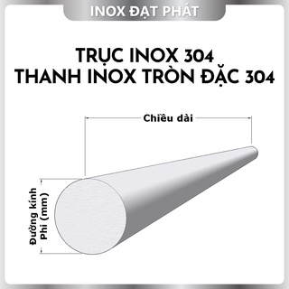 Trục Inox Đặc 304/ Thanh Inox Tròn Đặc 304 phi 5.0 mm/ 5 ly, Chiều dài ...