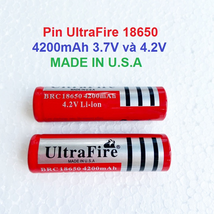 Mua Pin sạc ultrafire 18650 4200mAh 3.7V 4.2V giá rẻ nhất | TecKi.Vn