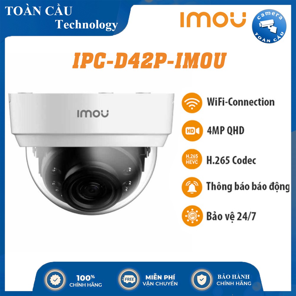 [100% CHÍNH HÃNG] Camera IP Wifi Dome 4.0MP IPC-D42P-IMOU , LẮP TRONG ...