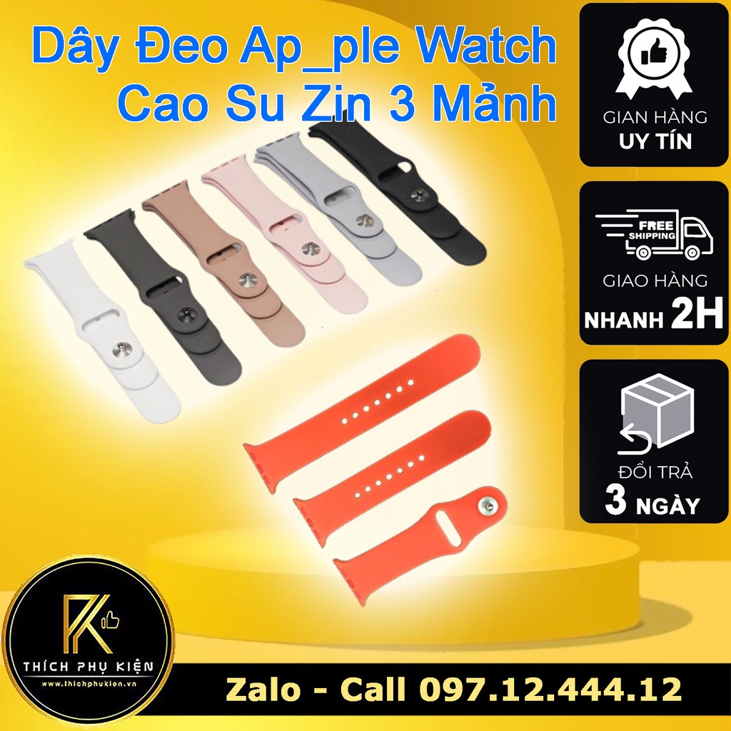 Mua Dây Đeo Đồng Hồ AW Cao Su Zin 3 Mảnh giá rẻ nhất | TecKi.Vn