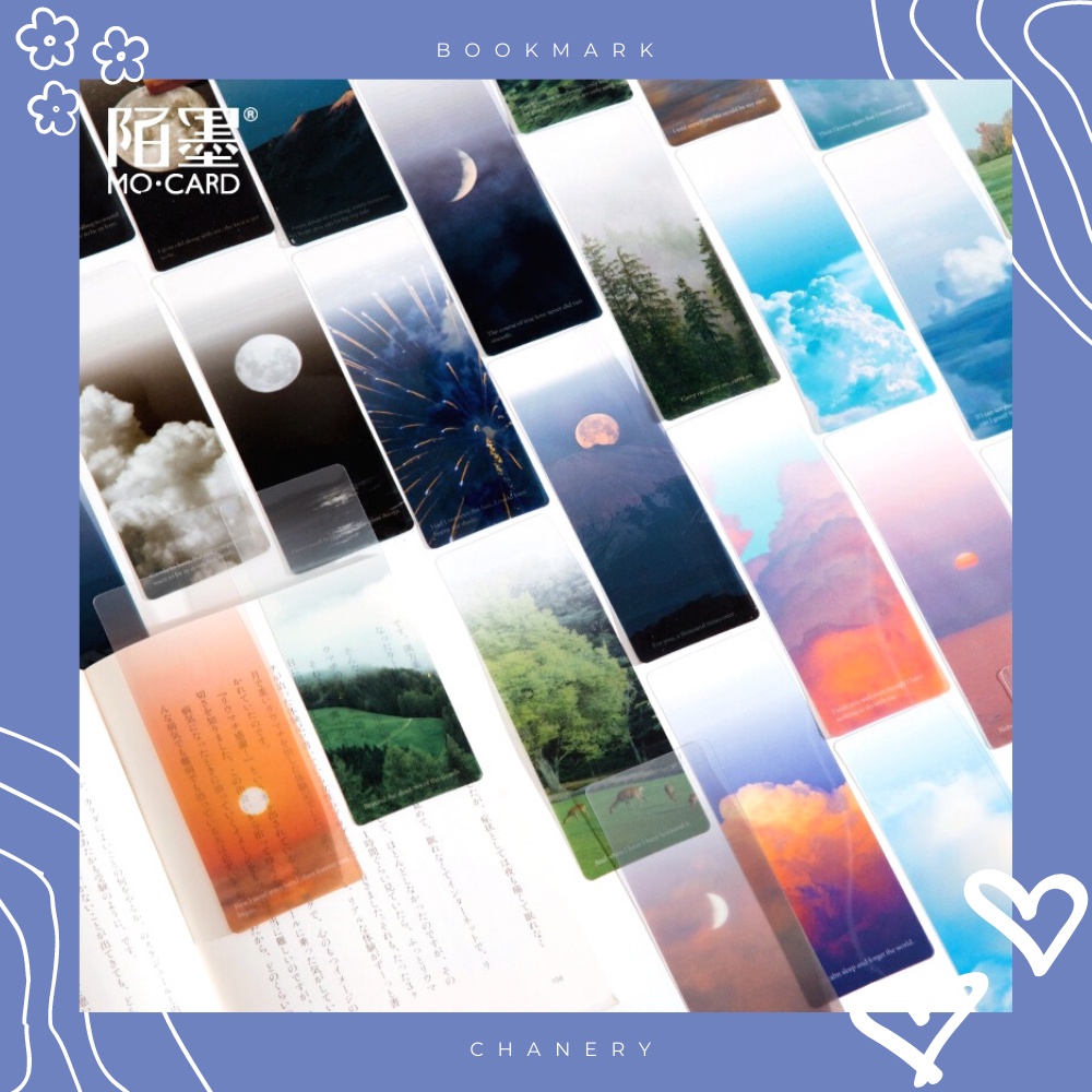 Mua Bộ 5 miếng kẹp sách Mocard trong suốt hình phong cảnh thiên nhiên giá rẻ giá rẻ nhất | TecKi.Vn