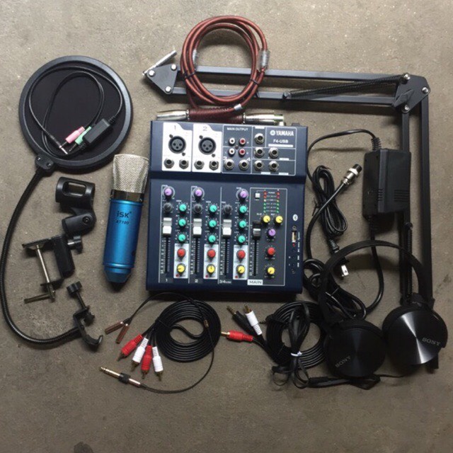 Mua Chọn Bộ Hát MIcro Thu Âm Karaoke Mic ISK AT100-Bàn trộn Mixer F4 Có ...