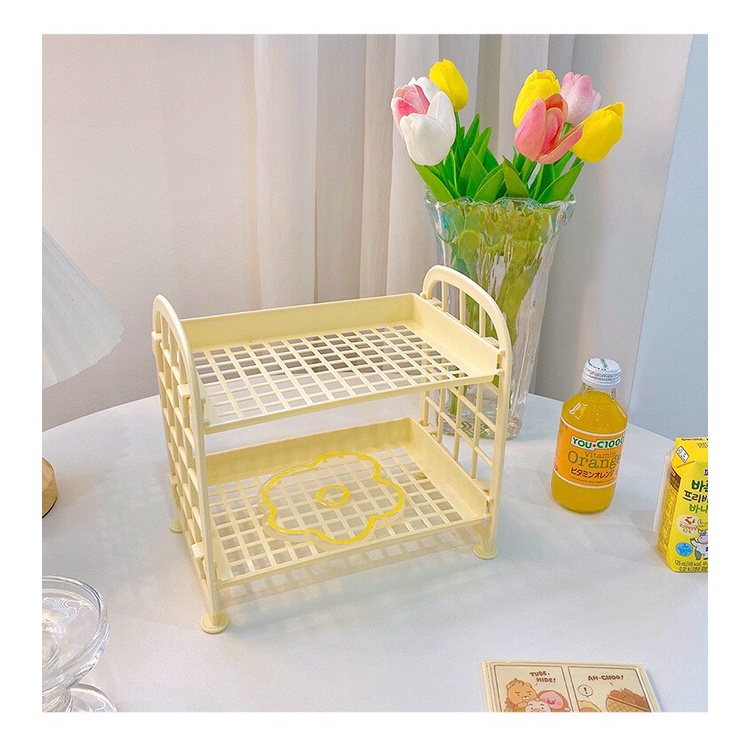 Kệ nhựa Mini 2 tầng 5 màu bền đẹp kệ nhựa mini để bàn tiện lợi kệ nhựa ...
