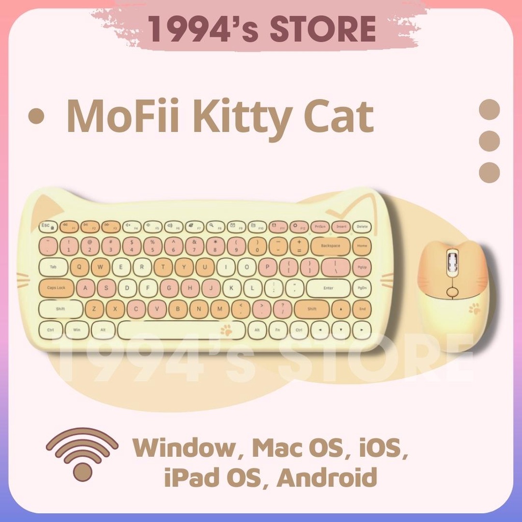 Mua Bộ combo bàn phím giả cơ và chuột MOFII Geezer Tai Mèo không dây ...