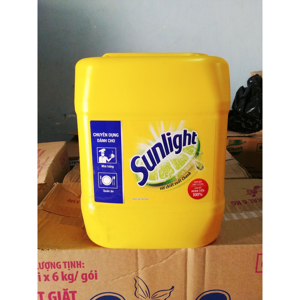 Nước rửa chén Sunlight hương Chanh (Can 9.5kg) - Kho hàng tiêu dùng