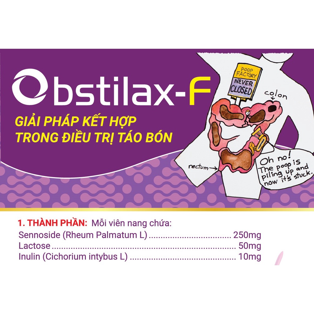 Mua Obstilax-F Hỗ Trợ Phòng Ngừa và Điều Trị Táo Bón (Hộp 30 viên) giá ...