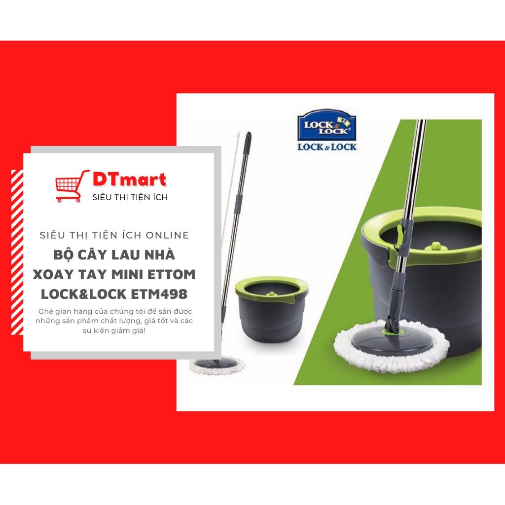 Bộ cây lau nhà xoay tay mini Ettom Lock and Lock ETM498 - Lock&Lock ...
