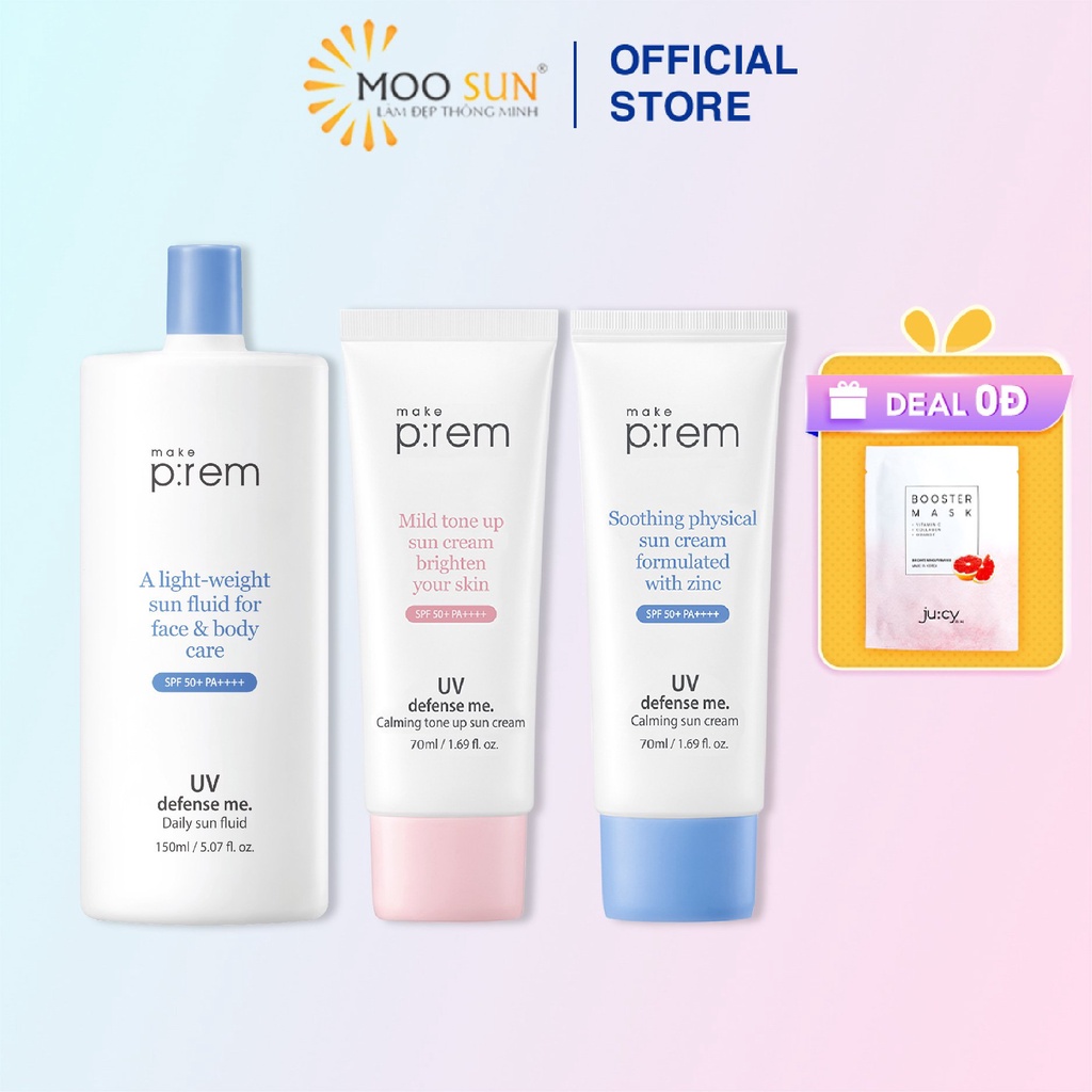 Kem Chống Nắng Vật Lý Make Prem UV Sun Cream Make P:rem SPF 50+ PA ...