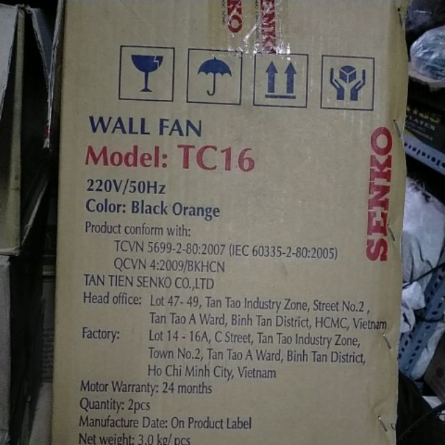 Quạt treo công nghiệp 5 cánh SENKO chính hãng TC16 | HolCim - Kênh Xây Dựng Và Nội Thất