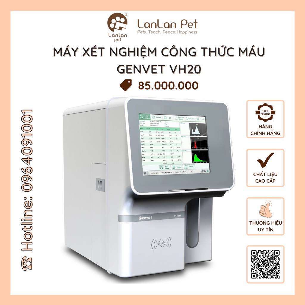 Mua Máy Kiểm Tra Công Thức Máu Genvet VH20 Thiết Kế Chuyên Dụng Xét ...