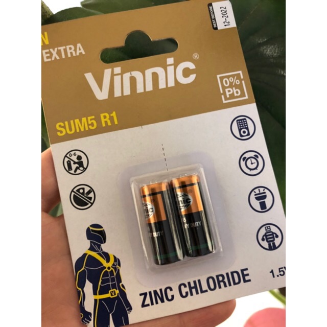 Viên pin Vinic SUM5 R1 - Vinnic Extra Heavy Duty Battery / Pin N 1,5v ...