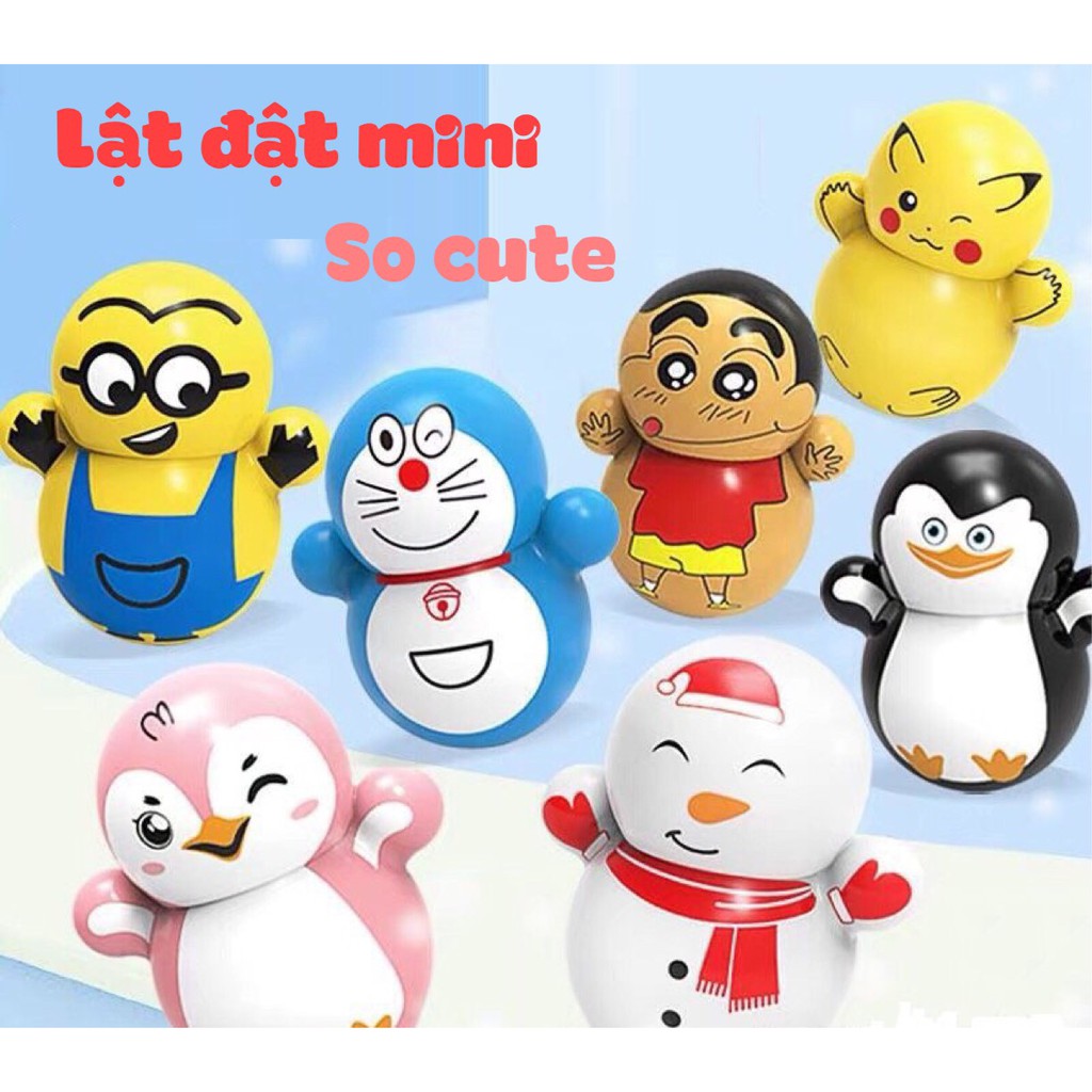 [XẢ KHO] đồ chơi lật đật mini, lật đật doraemon, minion, pikachu cho bé ...