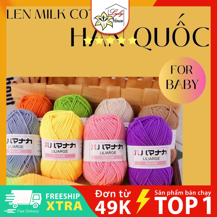 Mua Len milk cotton hàn quốc dành cho trẻ em cuộn 25gr giá rẻ nhất ...