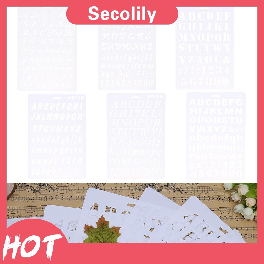 Lettering Stencil Letter Alphabet Stencils Painting Paper Craft Number ...