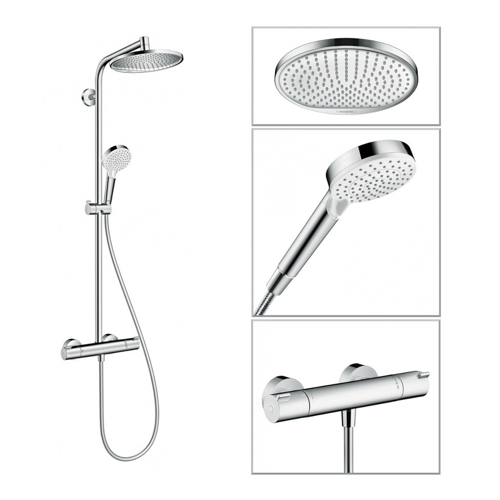 Sen cây hệ thống Hansgrohe Crometta Showerpipe S 240 27267000 chính ...