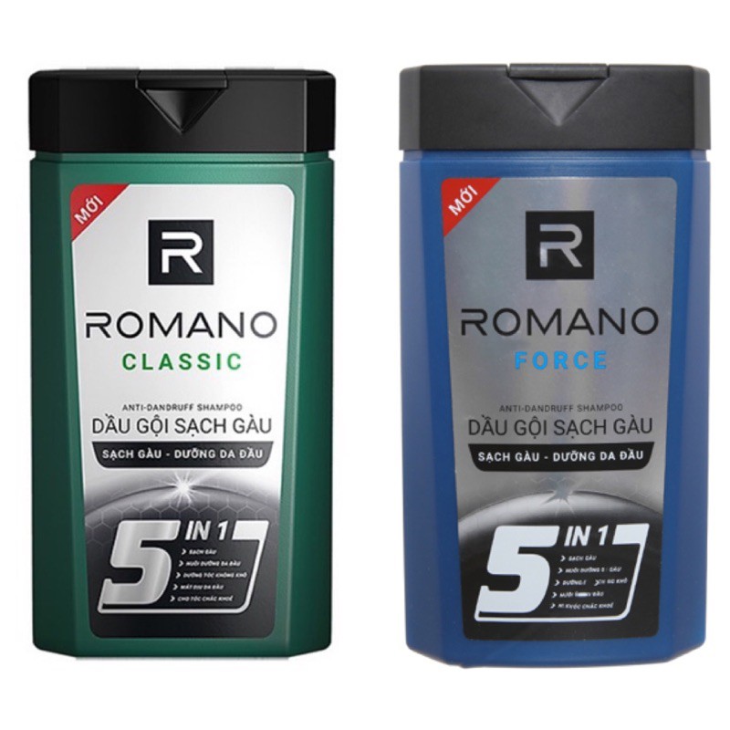 DẦU GỘI SẠCH GÀU ROMANO CLASSIC/ FORCE 5 IN 1 380G | Shopee Việt Nam