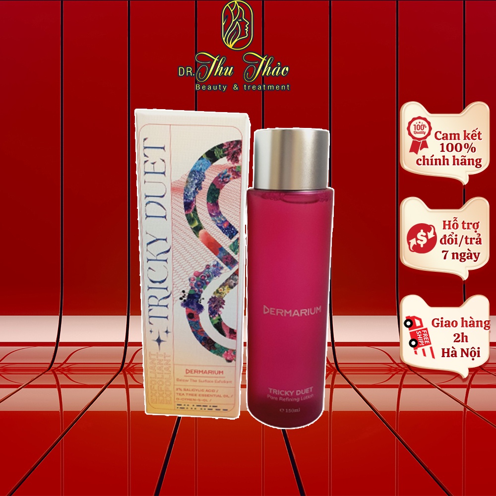 Toner Dermarium Tricky Duet 2% Salicylic Acid (BHA) tây da chết hóa học ...